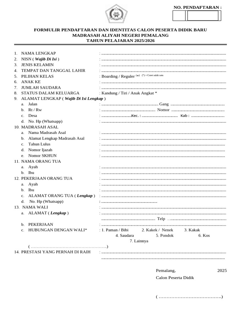 FORMULIR PPDB-manual 2025 | PDF