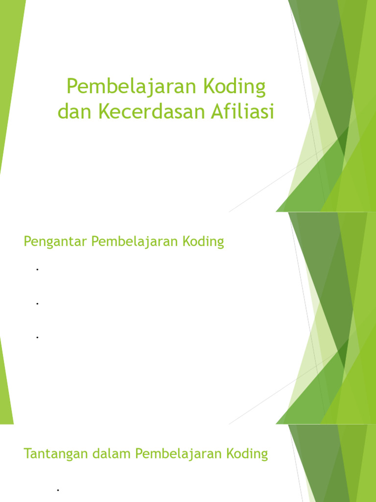 Pembelajaran Koding Dan Kecerdasan Afiliasi | PDF