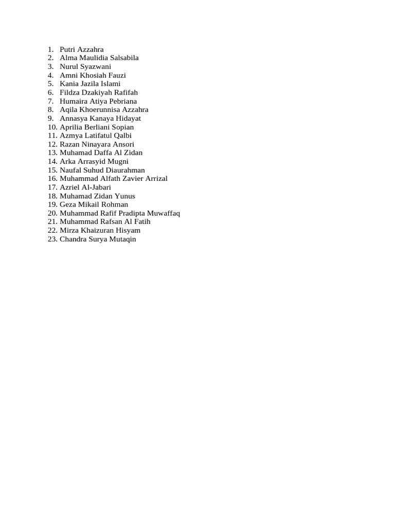 YTI 2025 Student List | PDF