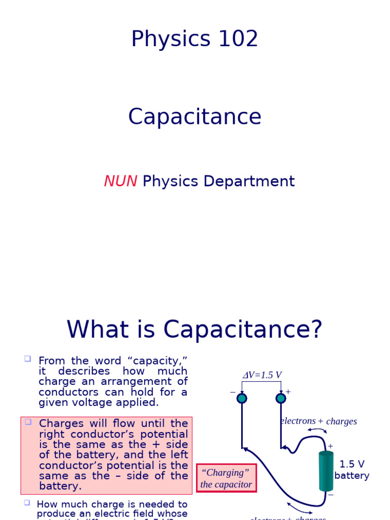 Lecture 5 Capacitance Main | PDF | Capacitance | Capacitor