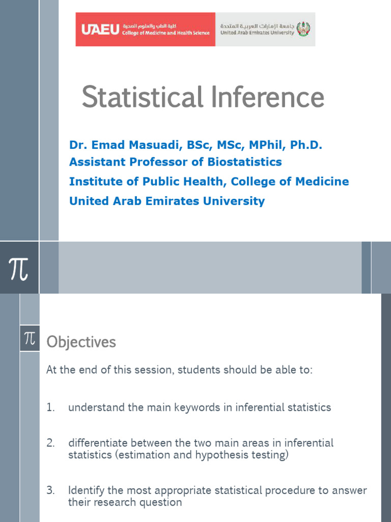 03 Inferential Statistics2025 | PDF | Confidence Interval | Statistics