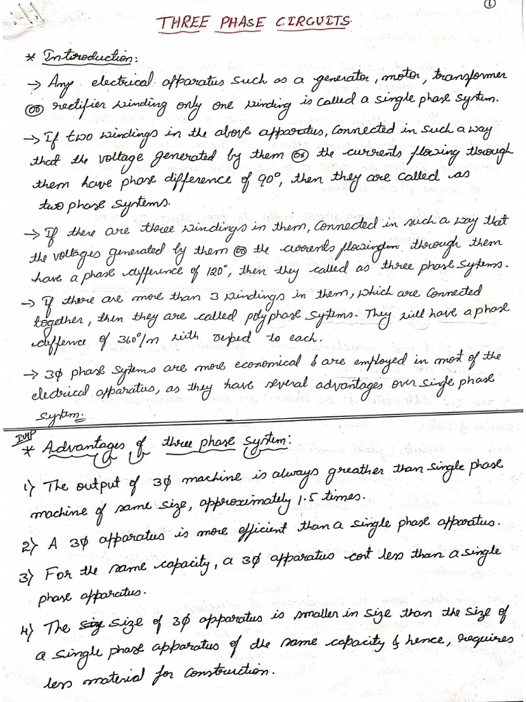 Module 2 (3 Phase Circuits) | PDF