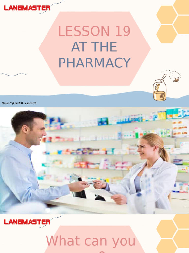 (LMC) Level 3 - at The Pharmacy - Slides | PDF | Pharmacy | Pharmacist