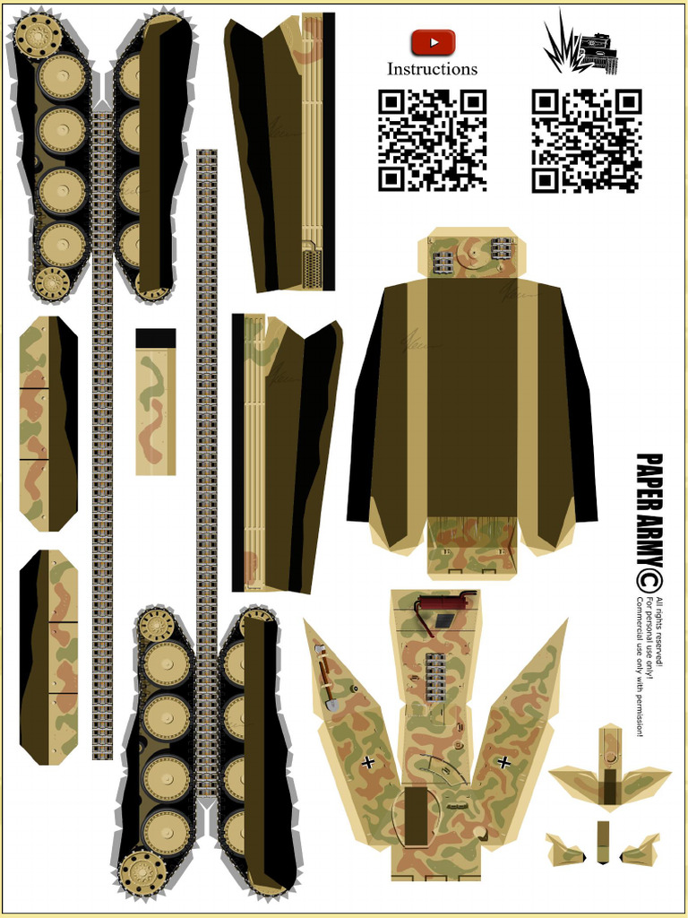 Paper Model Hetzer WW2 | PDF