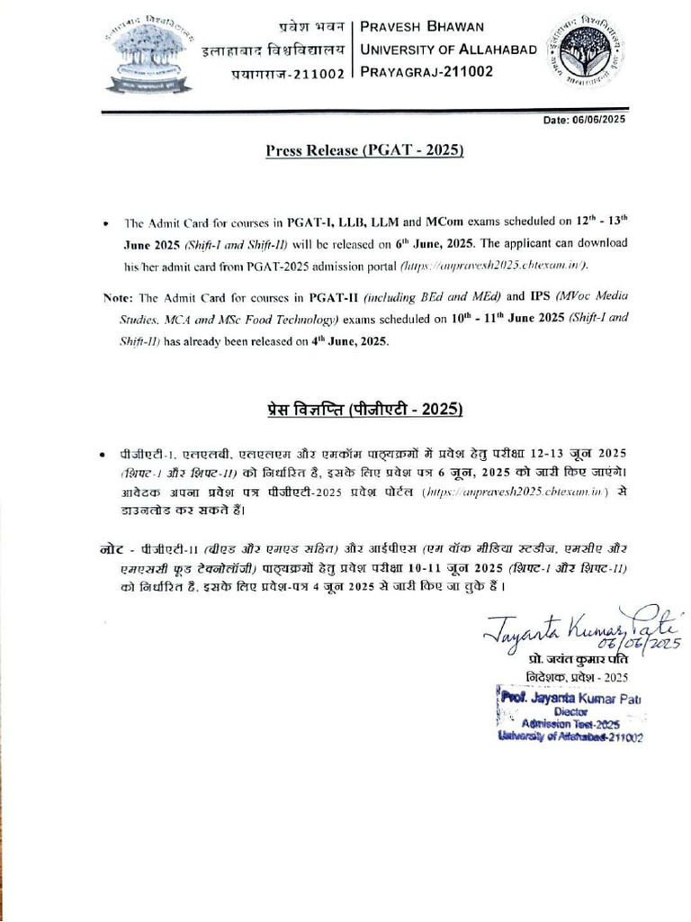 Press Release PGAT 0906 | PDF