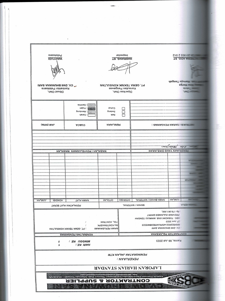 Referensi Laporan Harian-Cuaca | PDF