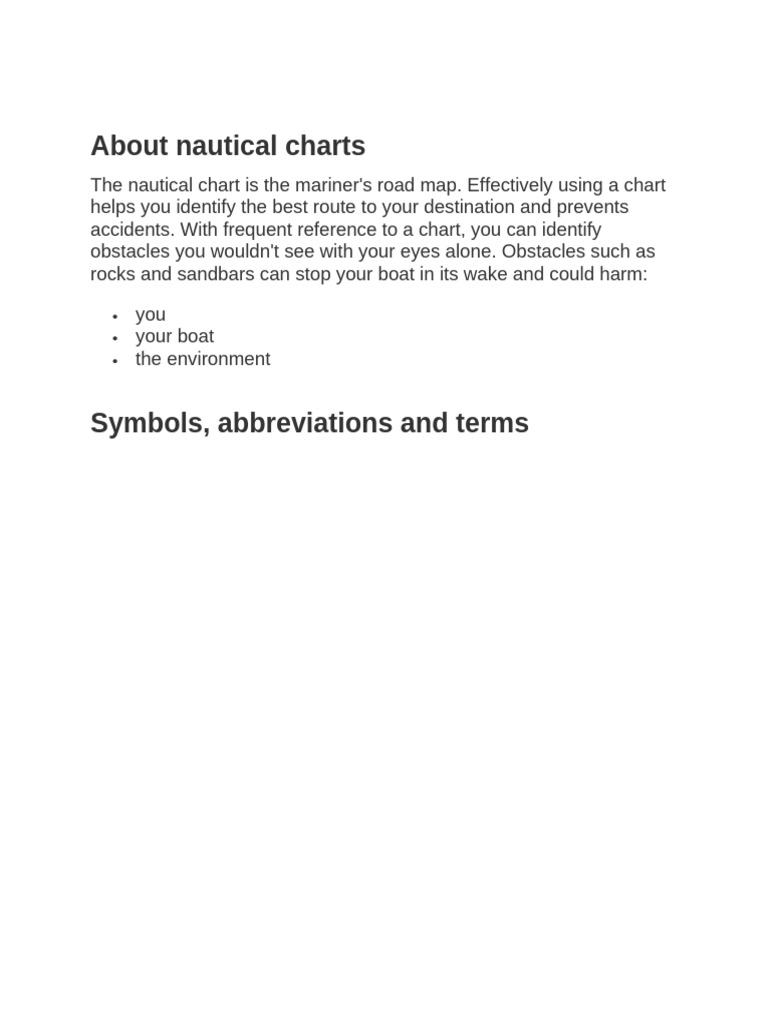 Understanding Nautical Chart Symbols | PDF | Hydrography | Navigation