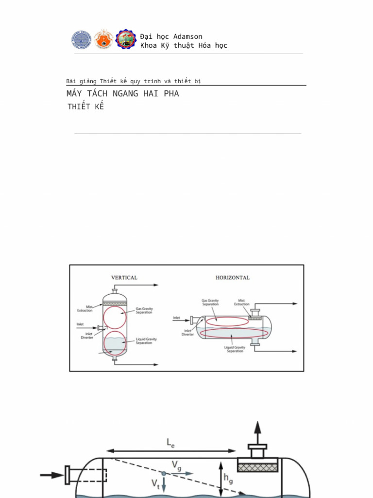 Two Phase Horizontal Separator Design Procedure 2 | PDF