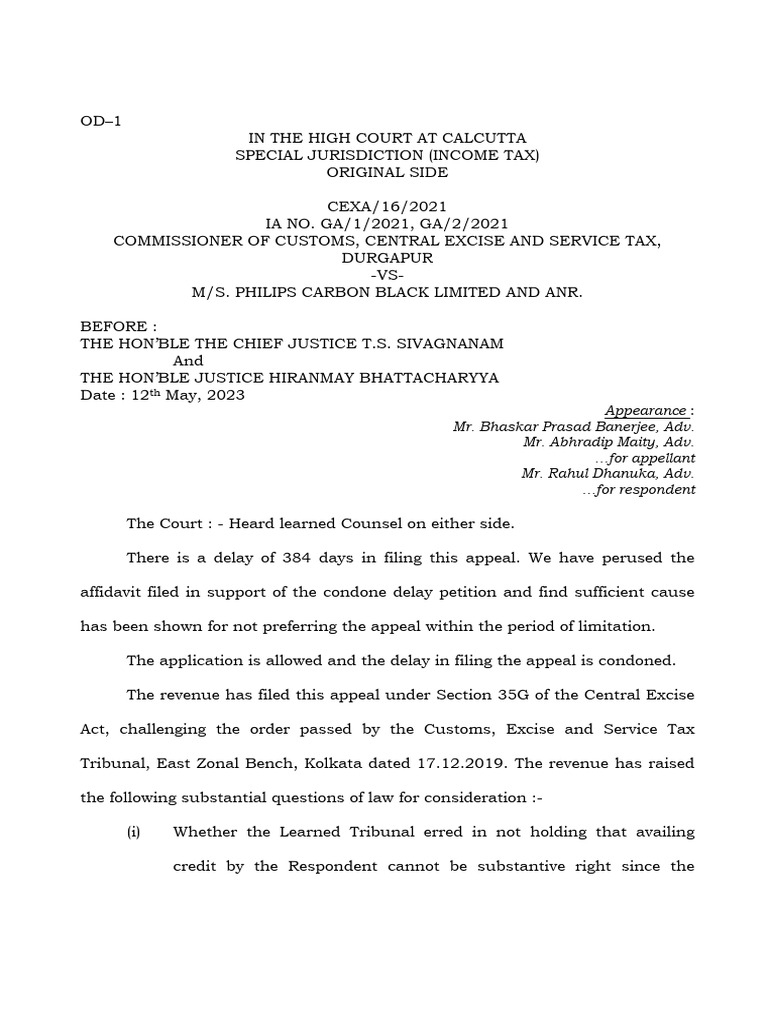 Philips Case Law Order | PDF | Judgment (Law) | Excise
