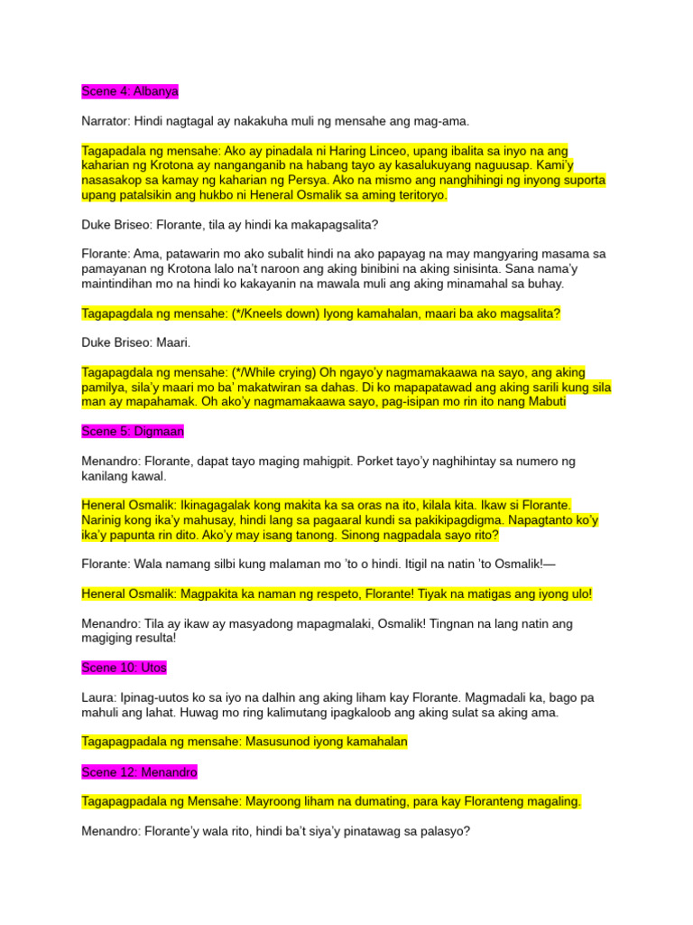 Script Ni R.S.G (Filipino) | PDF