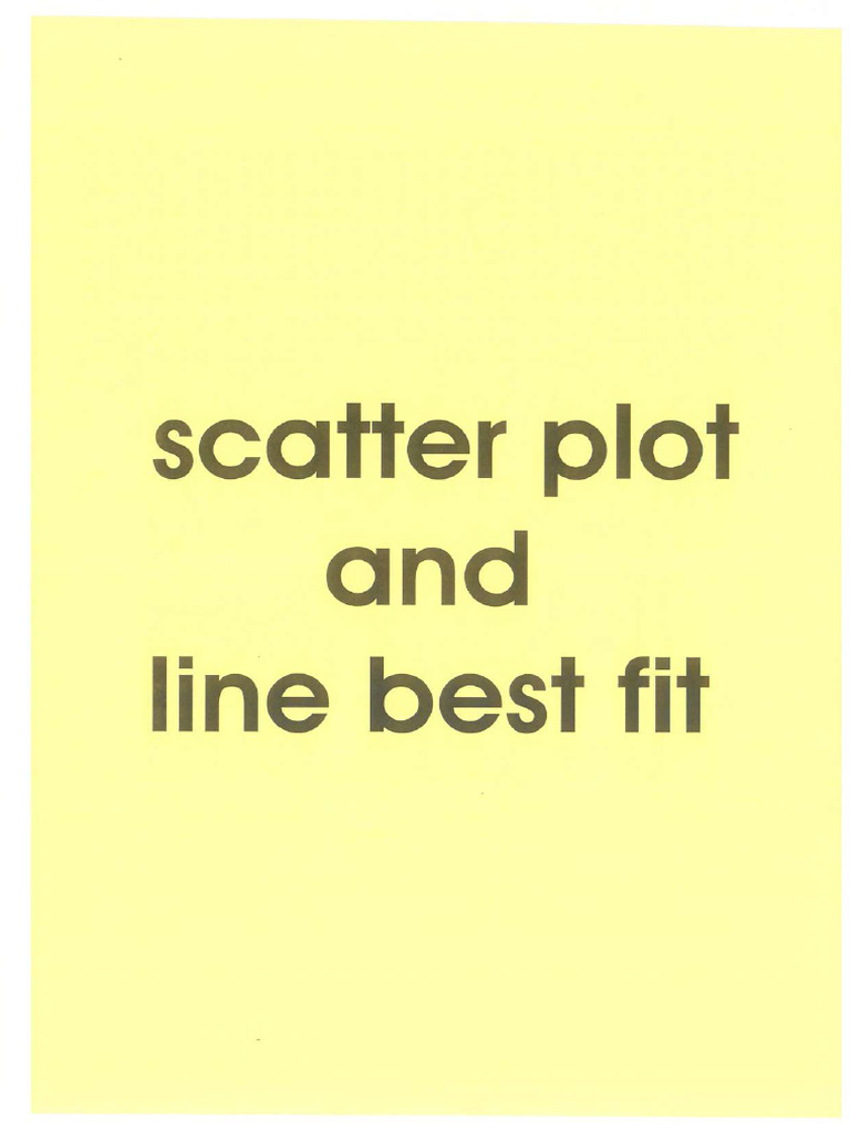 Scatter Plot | PDF