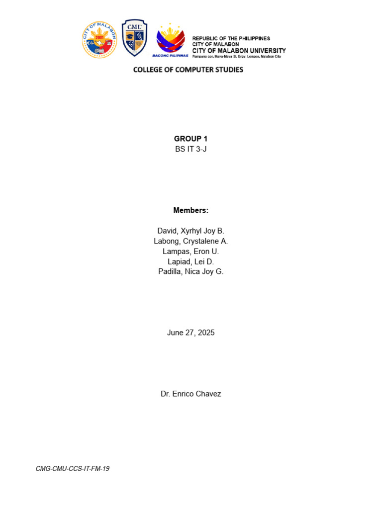 Group 1 Title Page | PDF