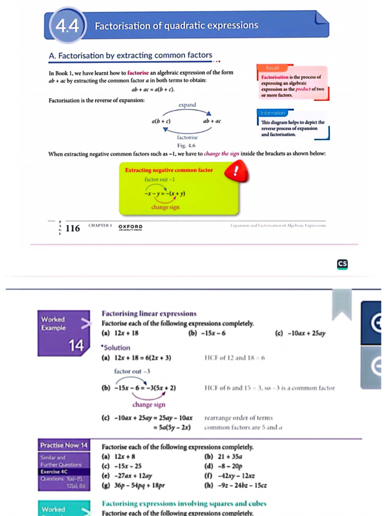 Algebraic Expression & Manipulation (Chap 4, Book 2) | PDF