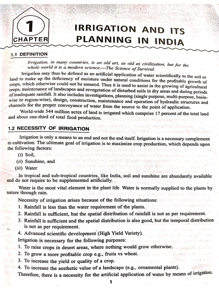 Ch0. Irrigation in India | PDF