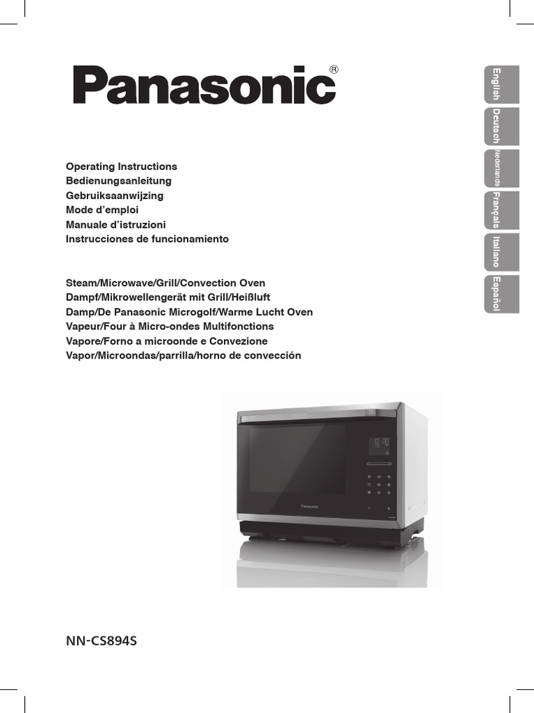 Panasonic Microwave Operating Instructions | PDF | Baking | Oven