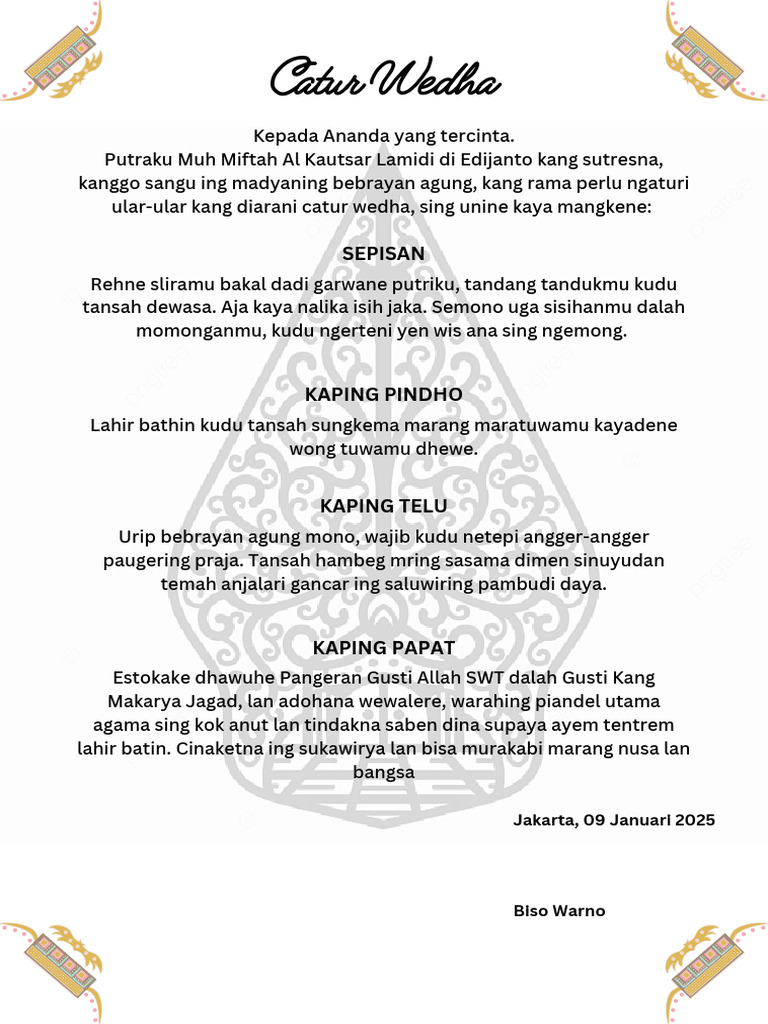 Catur Weda (35 X 50 CM) | PDF