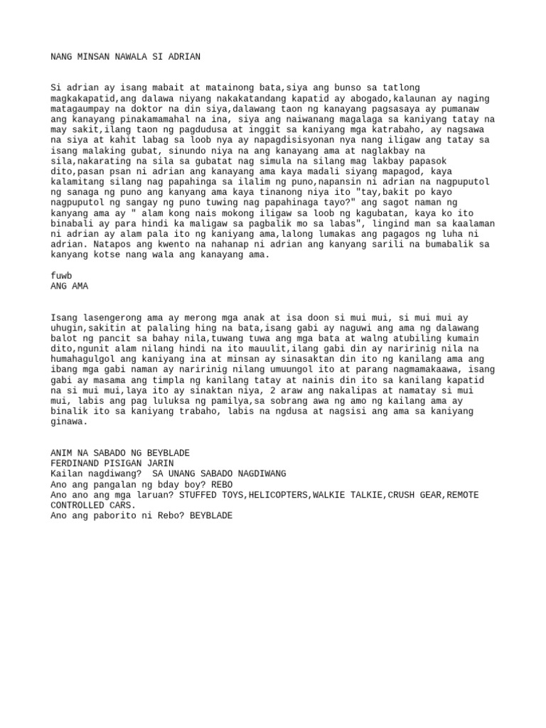 Filipino Readings | PDF