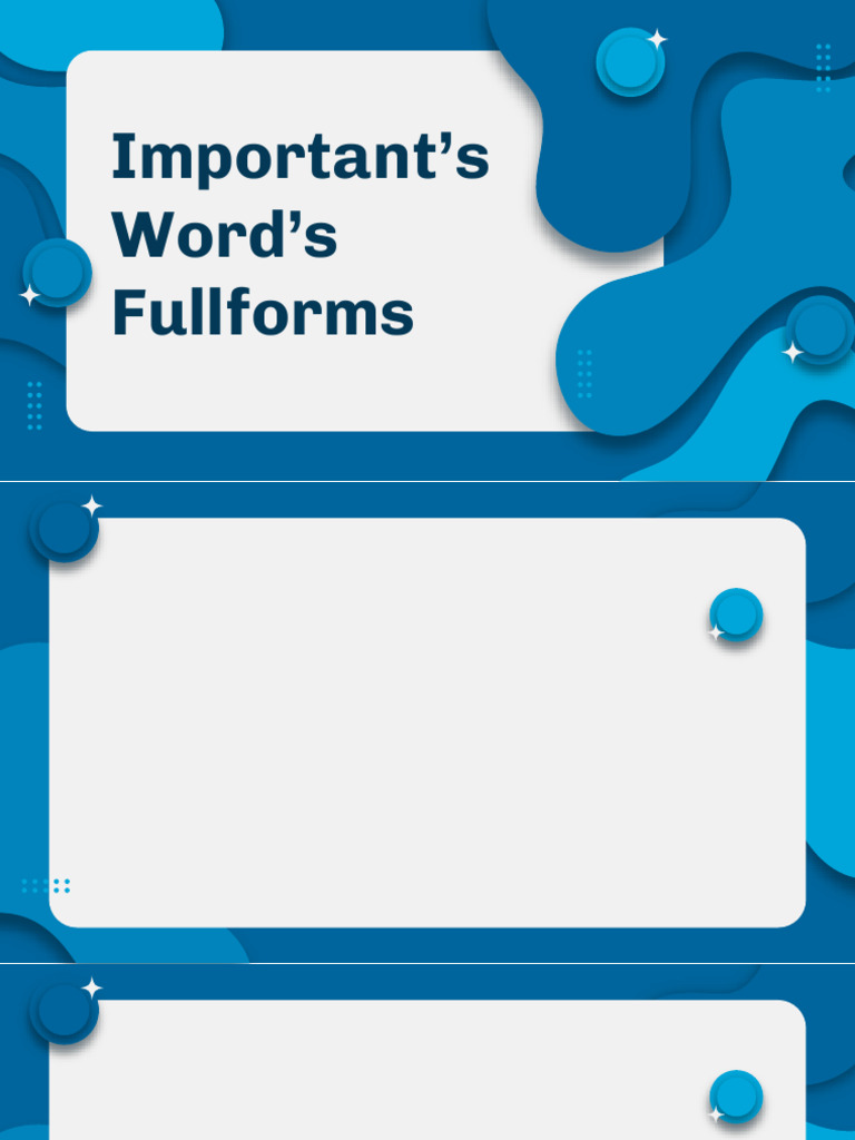 Full Form | PDF