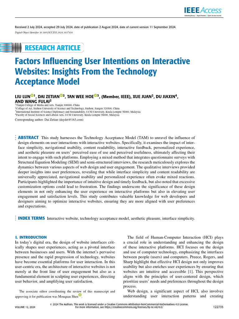 Factors Influencing User Intentions On Interactive Websites Insights ...