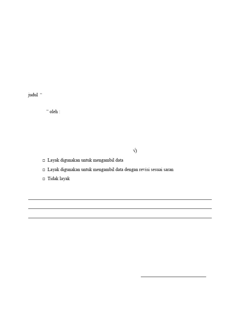 Surat Keterangan Validasi Instrumen Penelitian Bu Resty-1 | PDF