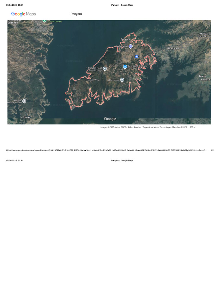 Panyam - Google Maps | PDF