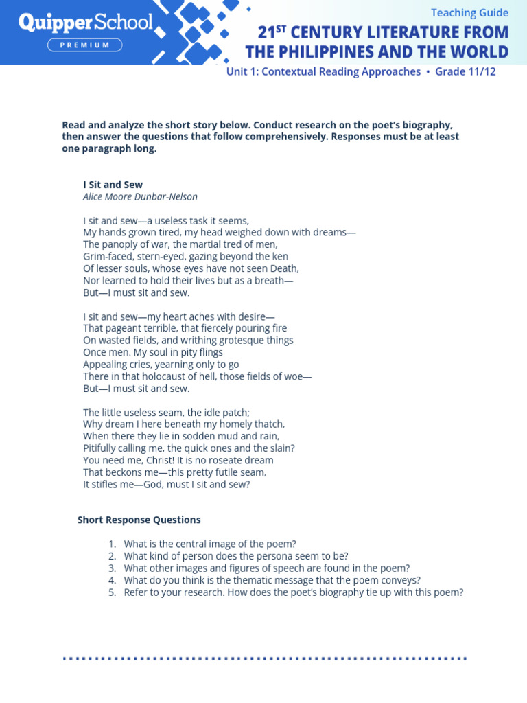 Unit 1 Sit-And-Sew | PDF