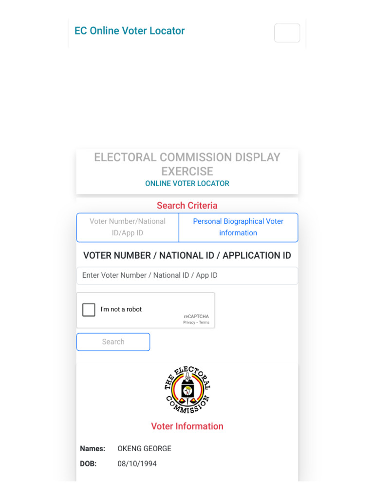 EC Online Voter Locator | PDF