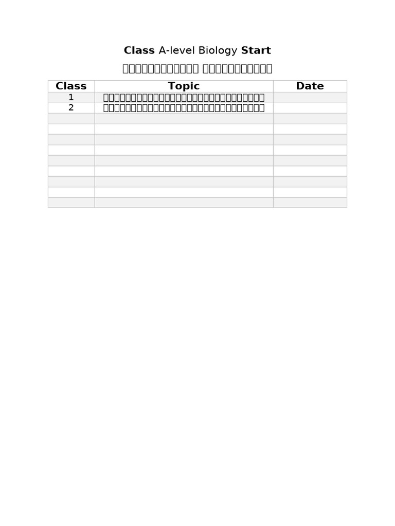 A-Level Bio (Dek68) | PDF