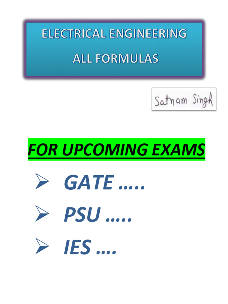 EE All Formula | PDF | Matrix (Mathematics) | Mathematical Objects