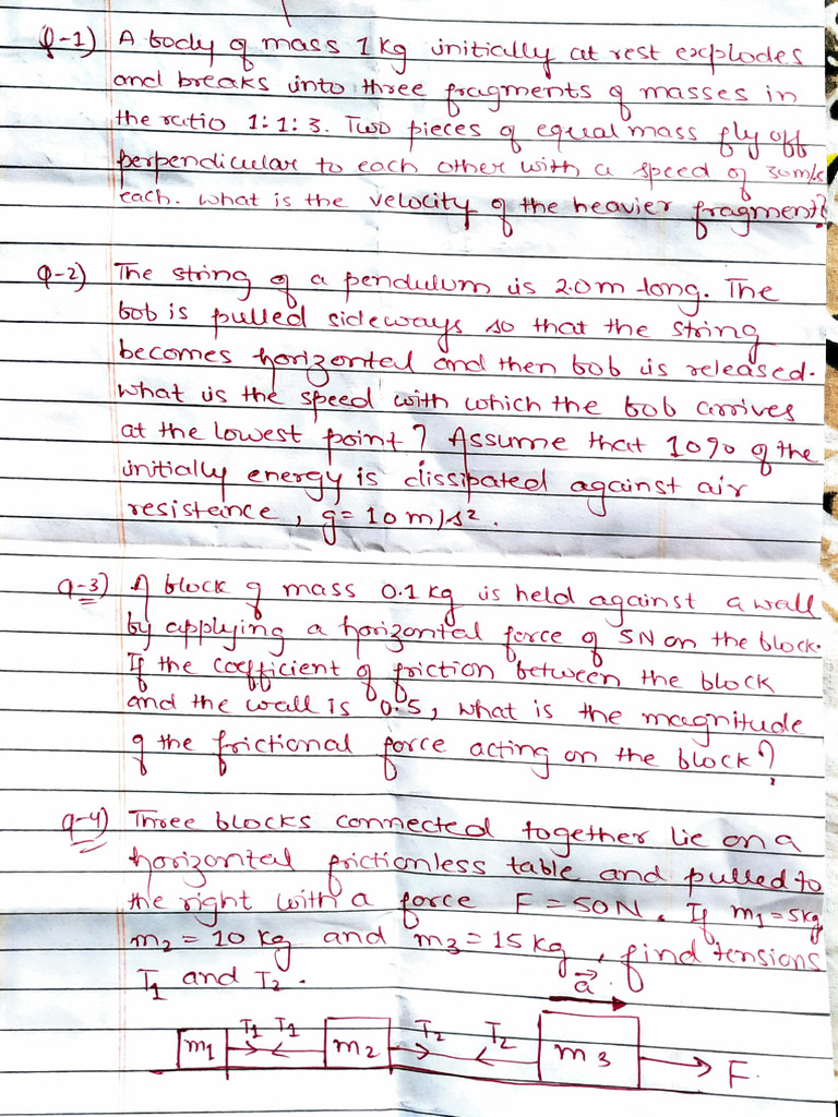 Physics Worksheet | PDF