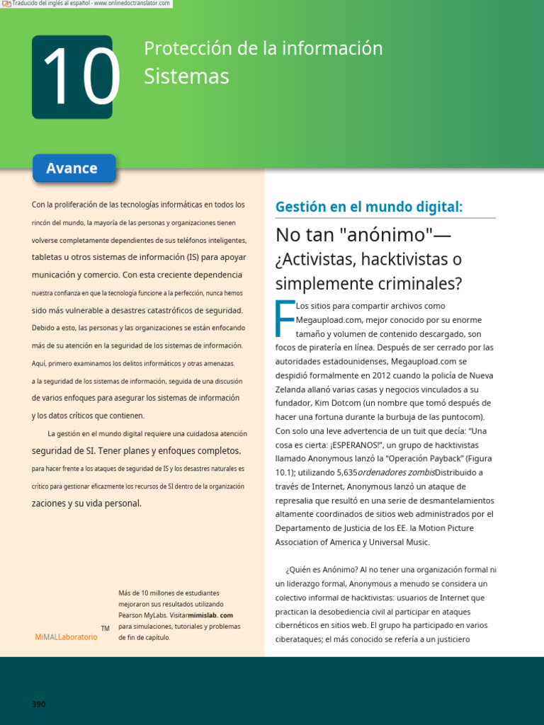 Cap.10. Information Systems Today Managing The Digital World - Compress (10) .Es | PDF | Virus ...