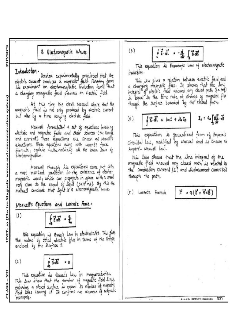 Electro Magnetic Waves in Physics | PDF