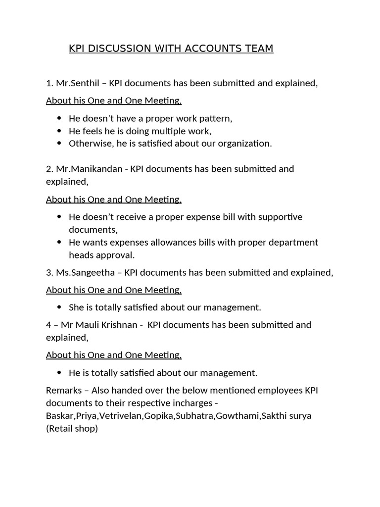 KPI Review Meeting Insights | PDF