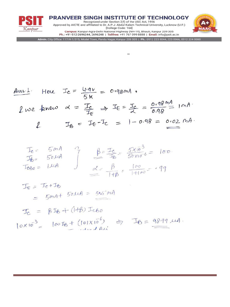 Solution-Practice Sheet 7 UNIT 2 | PDF