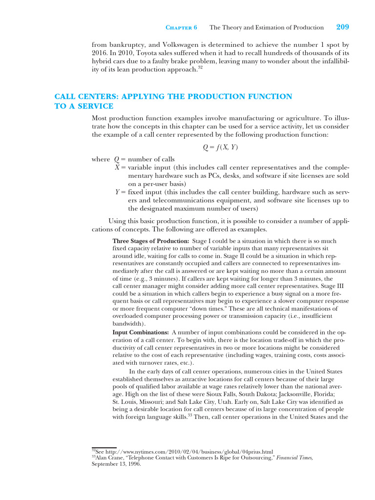 Call Center Production Function Analysis | PDF | Production Function ...