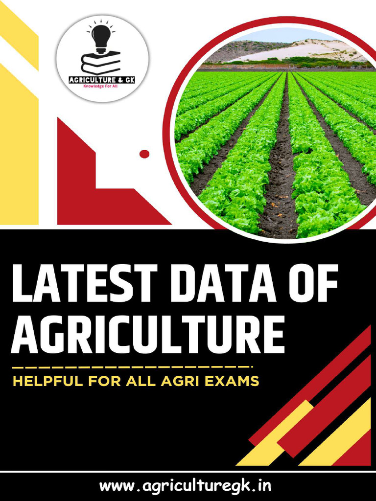 Latest Data of Agriculture | PDF | Crops | Agriculture