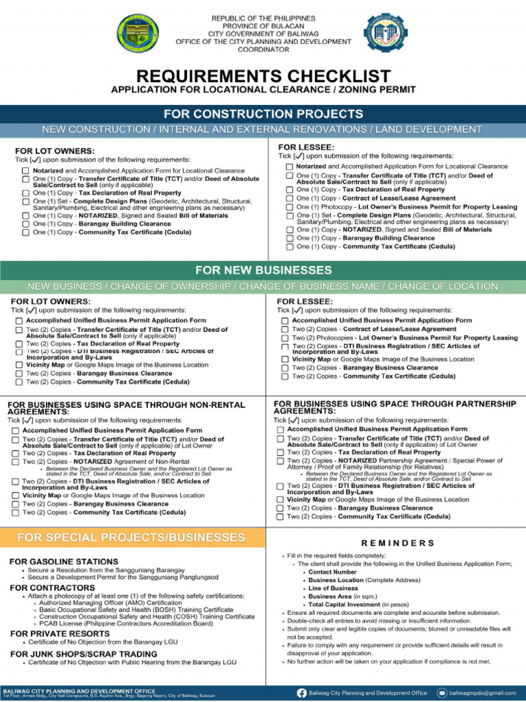 Locational Clearance Requirements | PDF