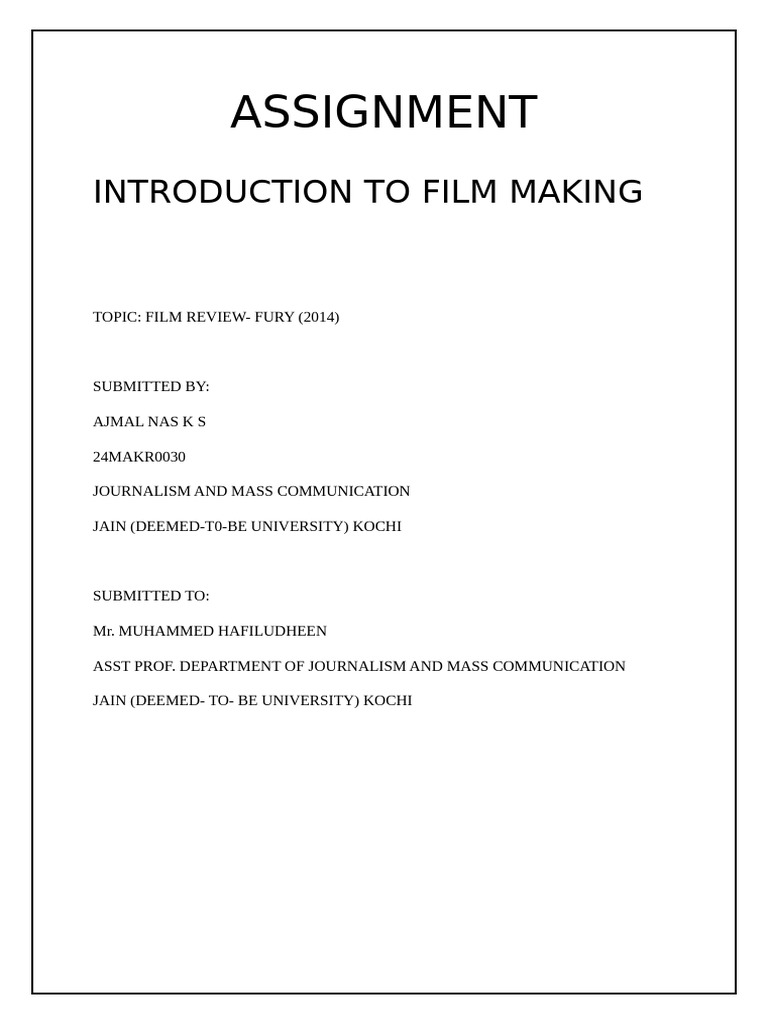 Ajmal Film Review 1 | PDF