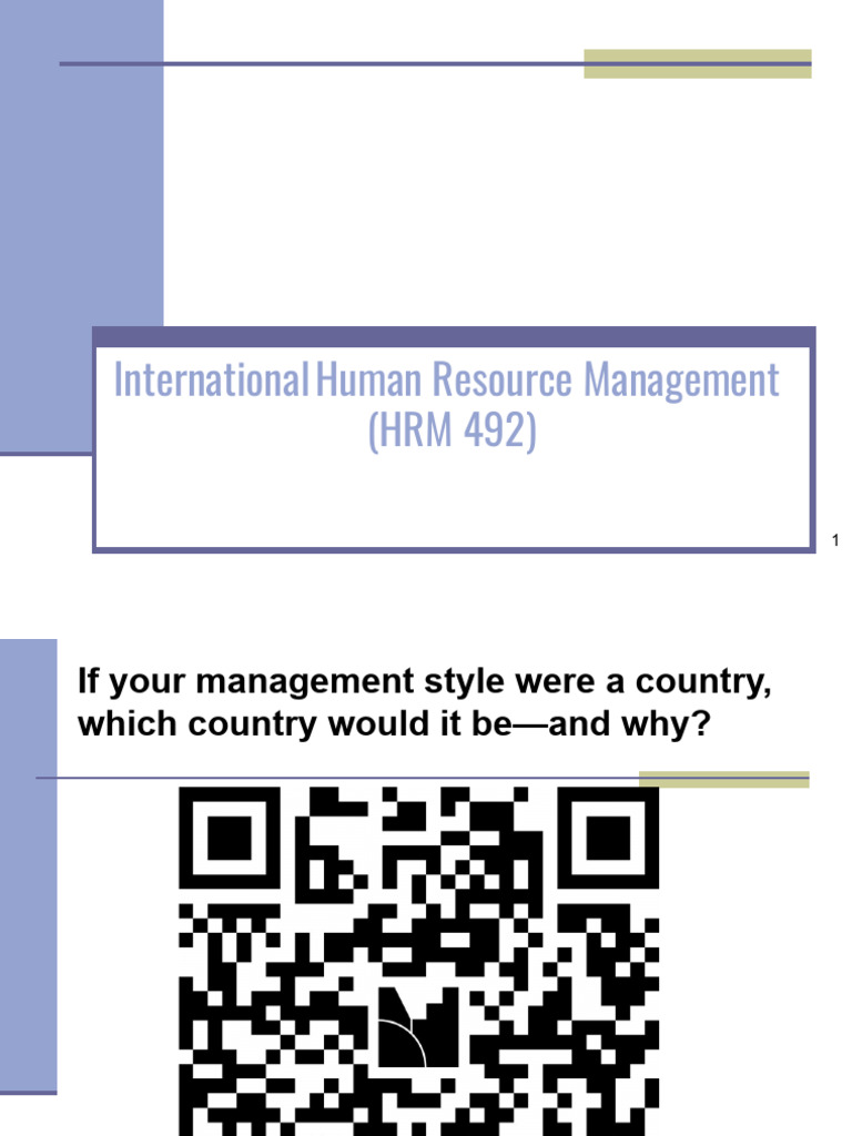 Chap 1 Introduction of IHRM Textbook For Teaching | PDF | Human Resource Management | Human ...