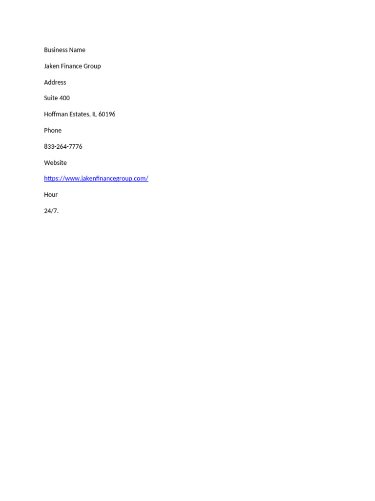 Jaken Finance Group | PDF