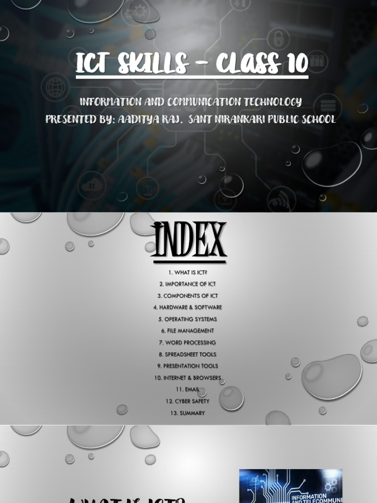 Aditya Ict Skills - Class 10 | PDF