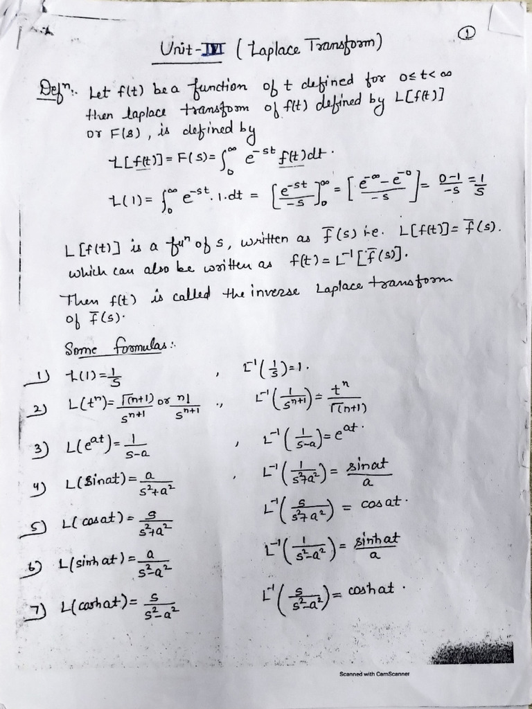 Laplace Transformation | PDF