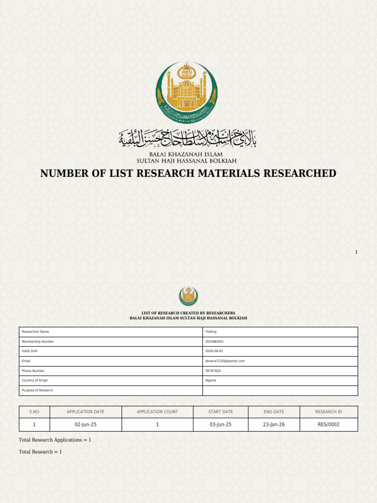 List of Research | PDF