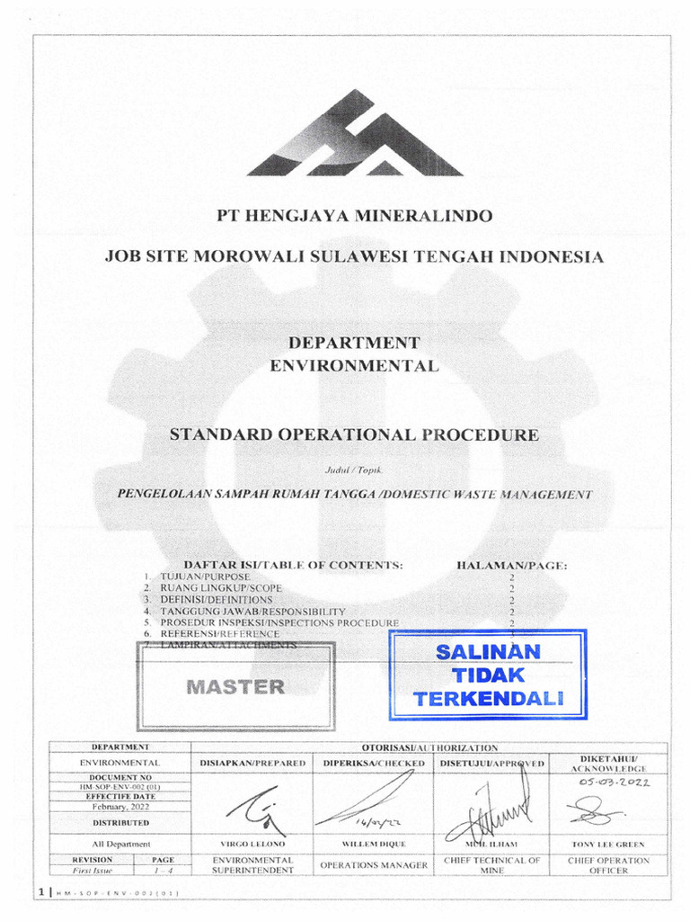 HM-SOP-EnV-002 (01) - Pengelolaan Sampah Rumah Tangga - Salinan Tidak ...