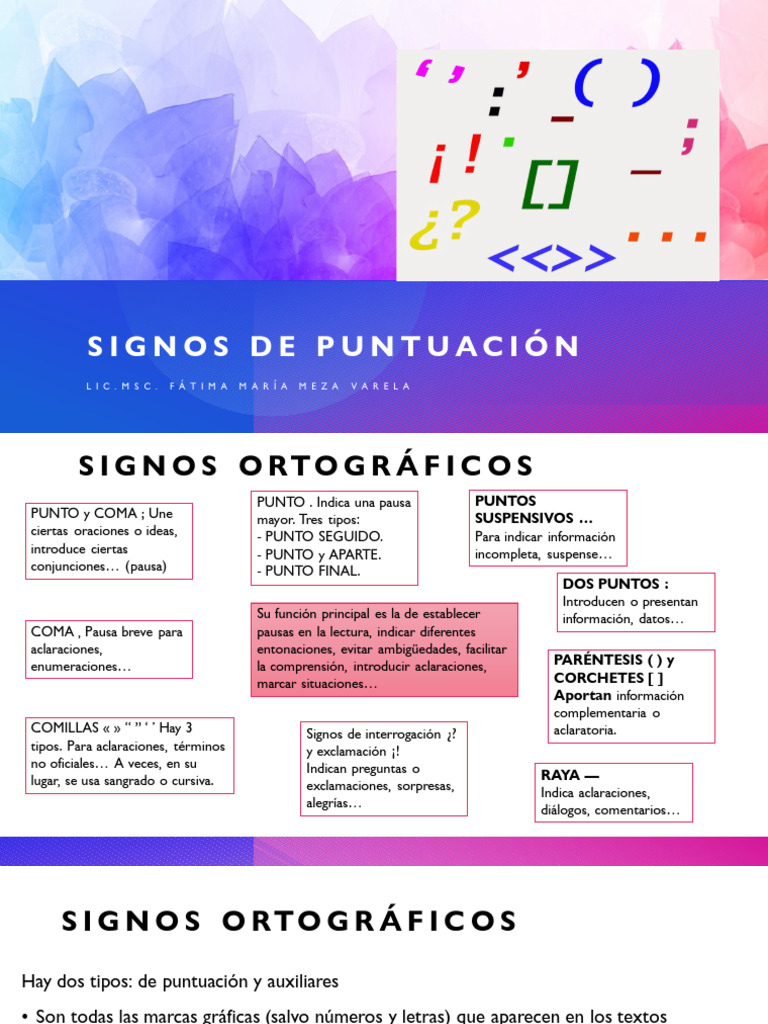 Signos de Puntuación 29-01 Material Apoyo CPI | PDF | Puntuación ...