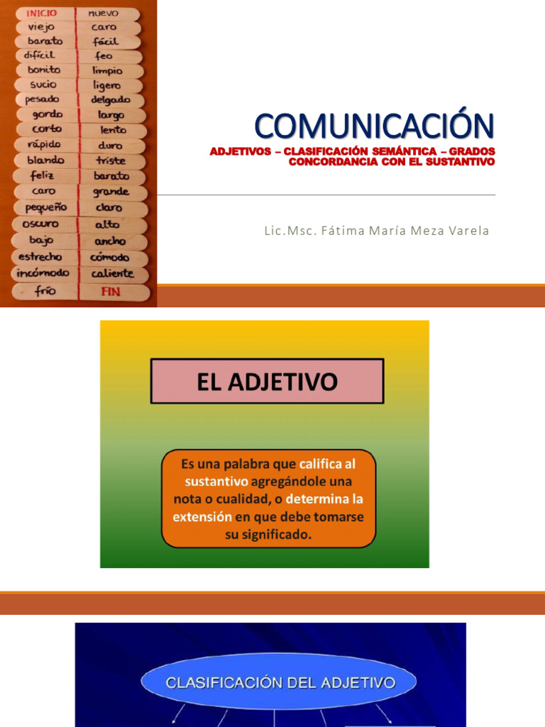 ADJETIVOS - Clase 31-01 | PDF