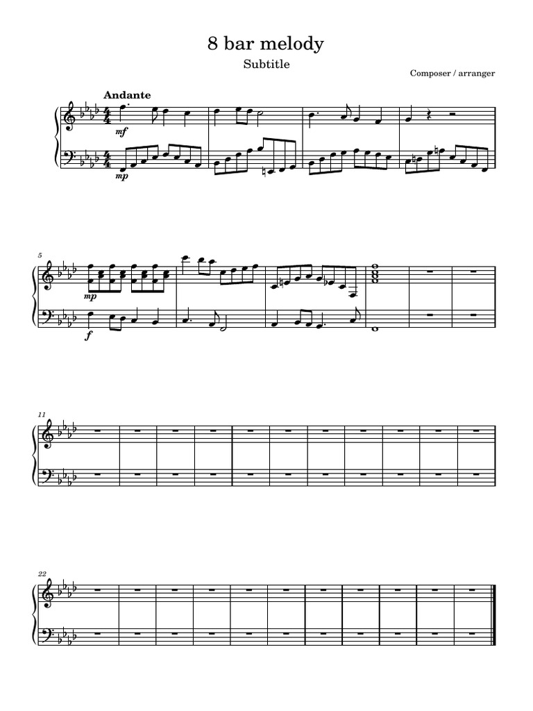 8 Bar Melod | PDF