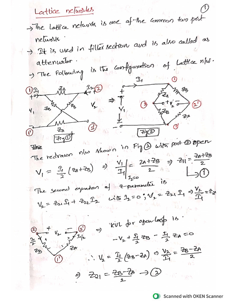 Image Impedance and Lattice Networks | PDF