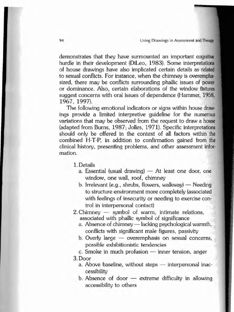 Indicadores HTP | PDF | Interpersonal Communication | Psychology