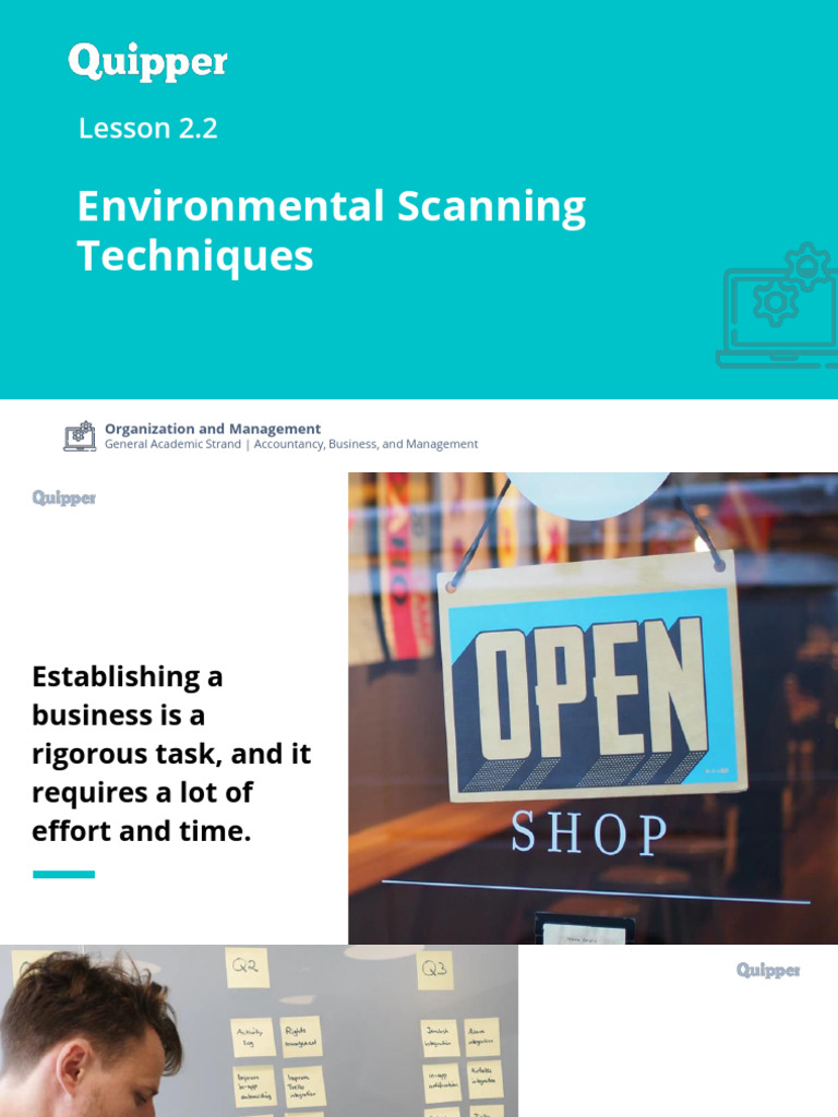 Lesson 2.2 Environmental Scanning Techniques | PDF | Swot Analysis ...